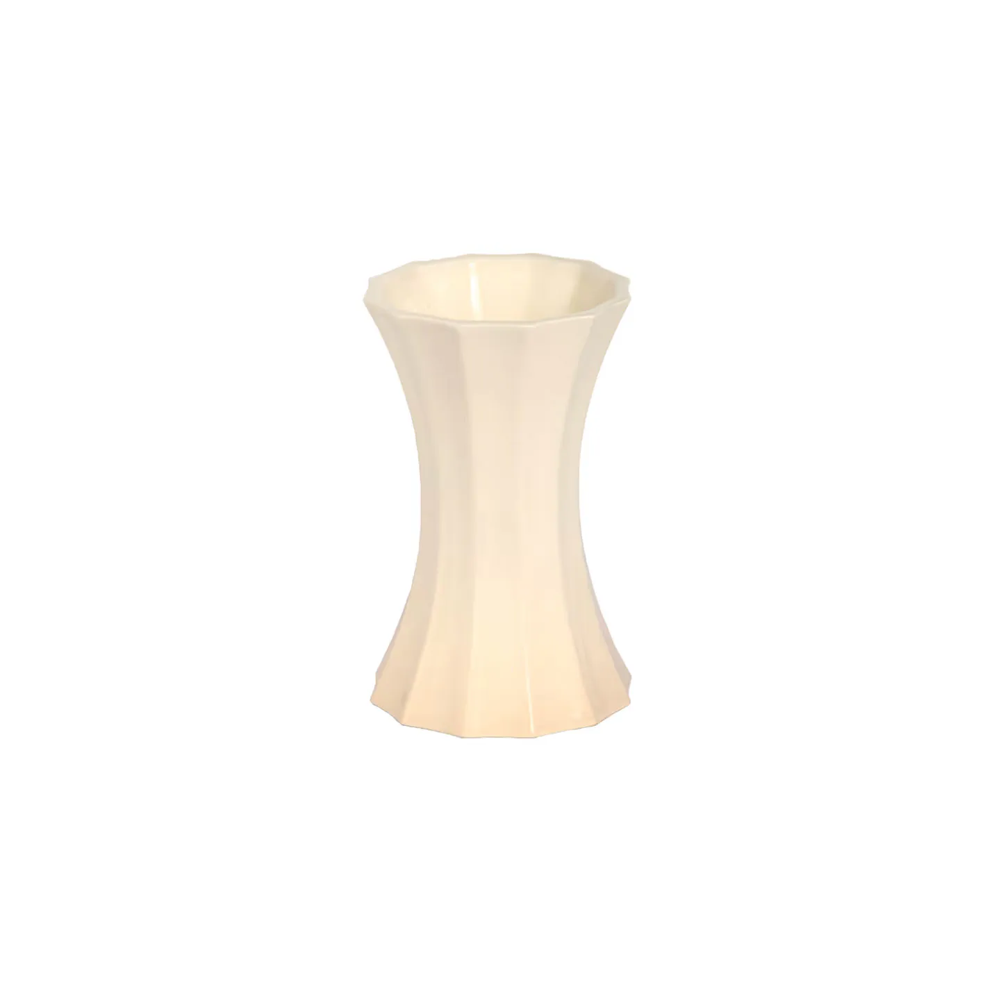 Vase concave small white
